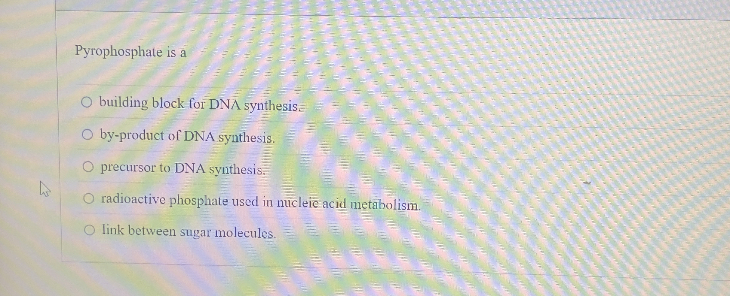Solved Pyrophosphate is abuilding block for DNA | Chegg.com