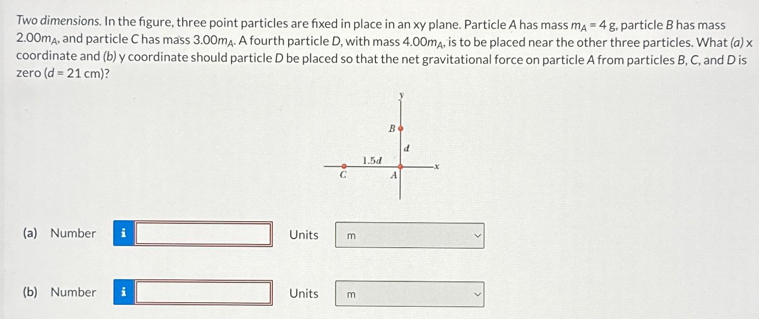 Solved Two dimensions. In the figure, three point particles | Chegg.com
