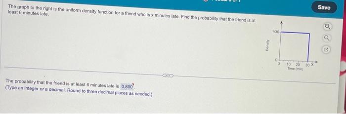 Solved The graph to the right is the uniform density | Chegg.com