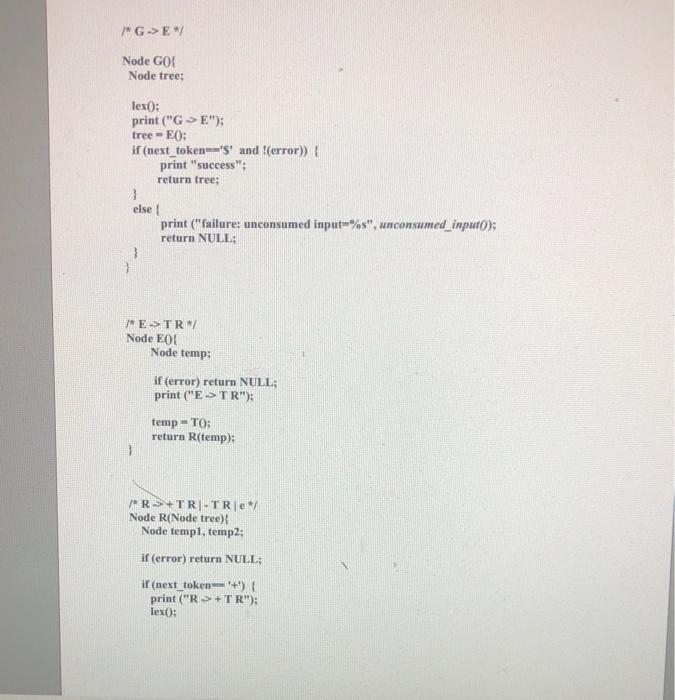 Solved Assignment #4 Parser Application, part II To be done | Chegg.com