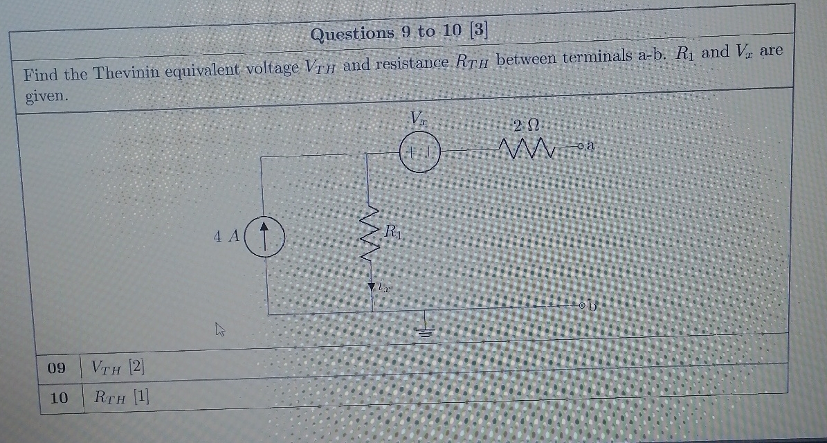 Solved Questions 9 ﻿to 10[3]Find the Thevinin equivalent | Chegg.com