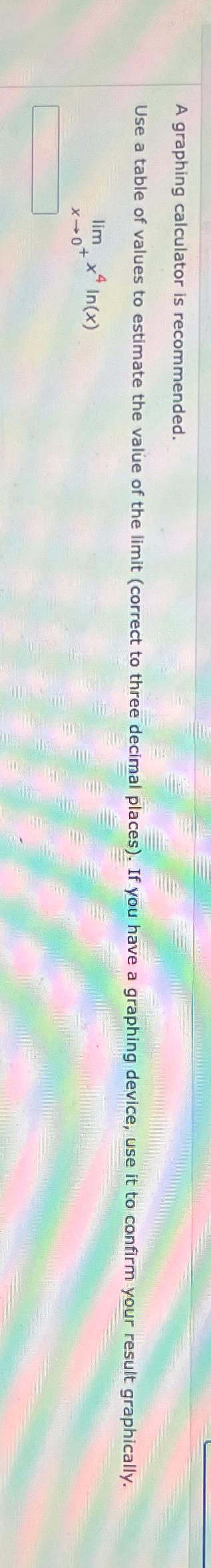 Solved A graphing calculator is recommended.Use a table of | Chegg.com