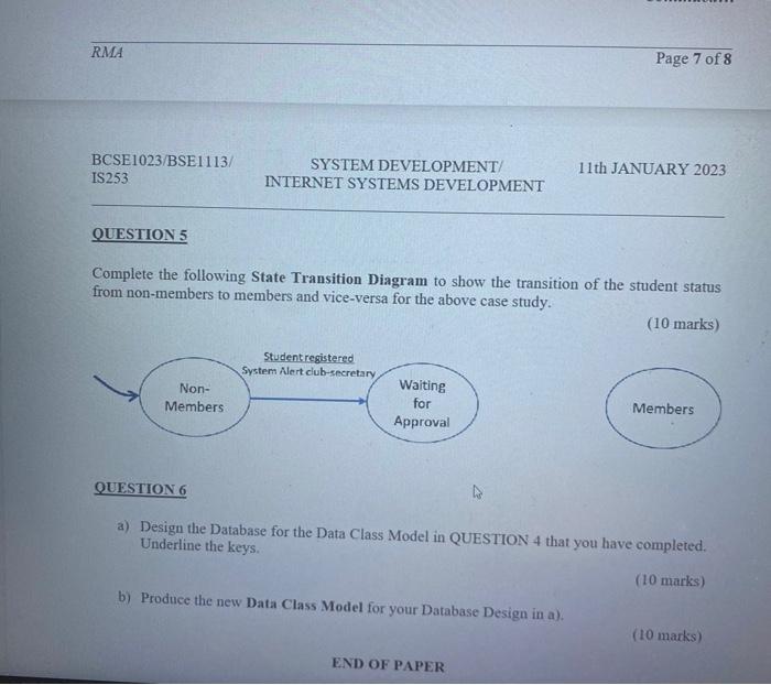 Solved nswer ALL questions in the answer booklet provided. | Chegg.com