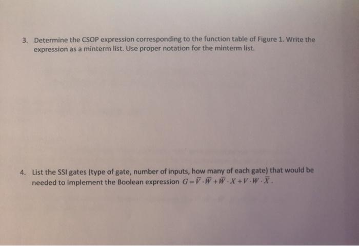 3. Determine the CSOP expression corresponding to the | Chegg.com
