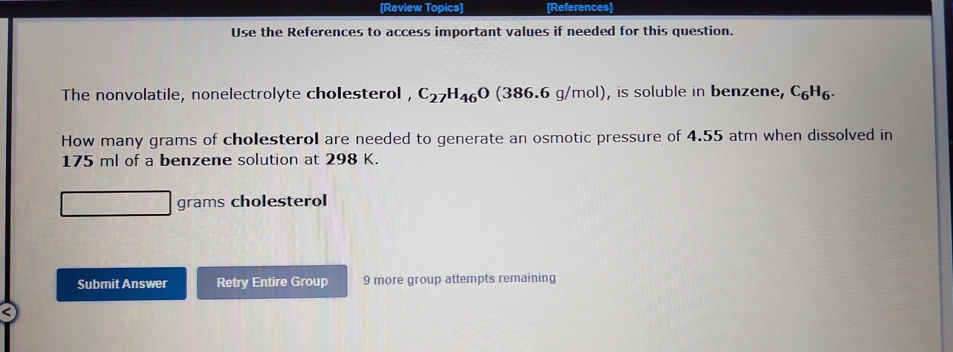 Solved The nonvolatile, nonelectrolyte estrogen (estradiol), | Chegg.com
