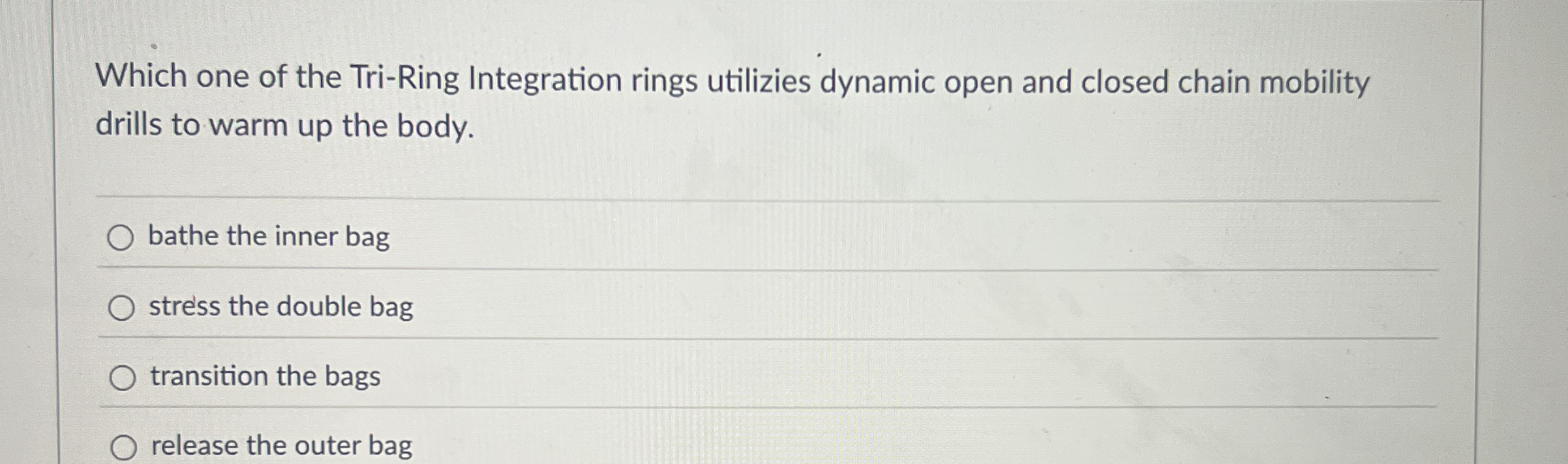 Solved Which one of the Tri-Ring Integration rings utilizies | Chegg.com