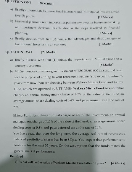 Solved QUESTION ONE[20 ﻿Marks]a) ﻿Briefly differentiate | Chegg.com