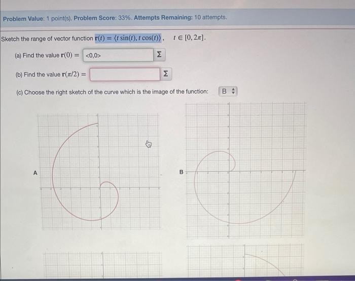 Solved ch the range of vector function | Chegg.com