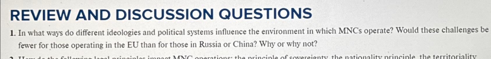 Solved REVIEW AND DISCUSSION QUESTIONSIn what ways do | Chegg.com