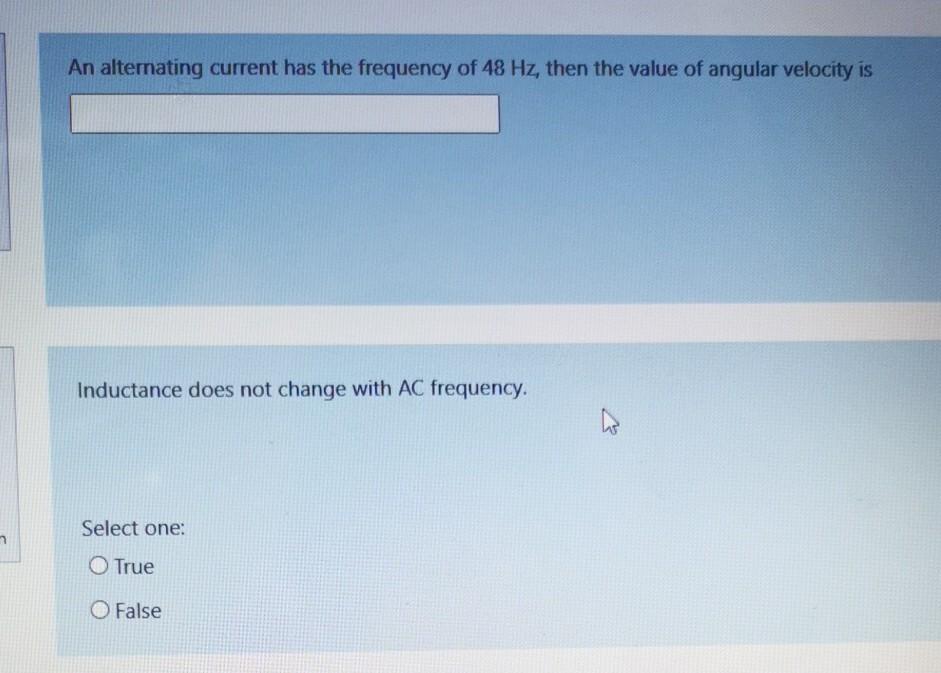 Solved An alternating current has the frequency of 48 Hz, | Chegg.com