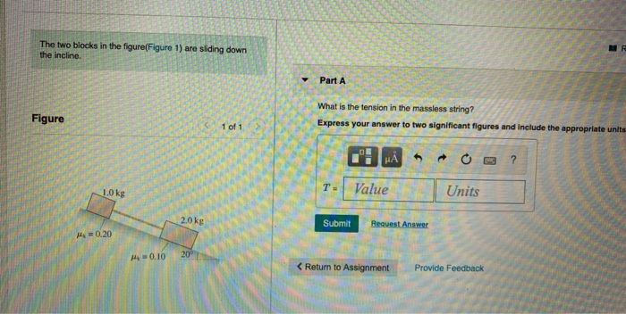 Solved the incline. Figure What is the tension in the | Chegg.com