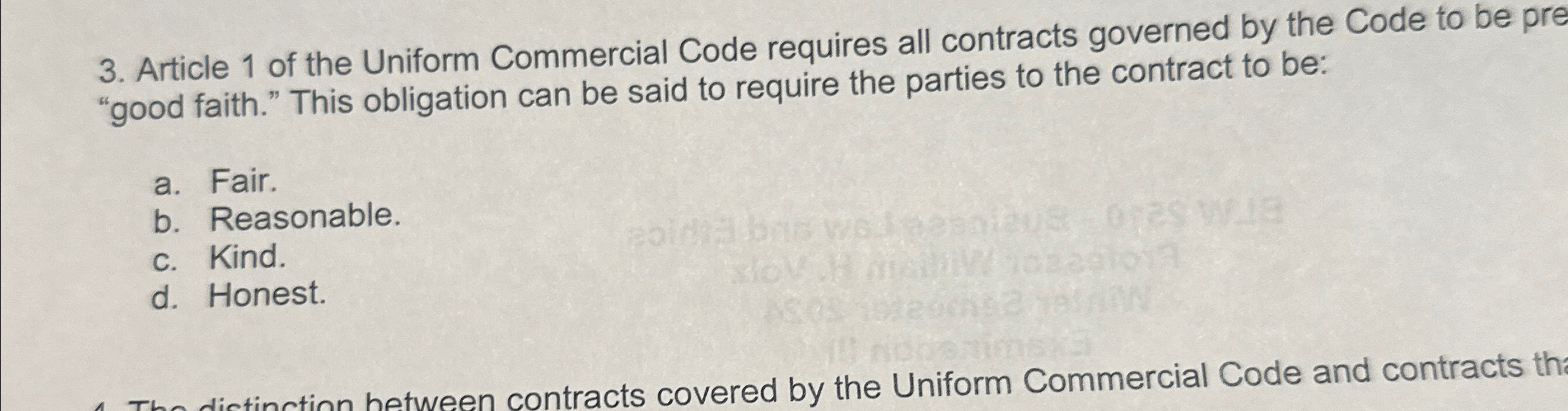 Solved Article 1 ﻿oArticle 1 ﻿of the Uniform Commercial Code | Chegg.com