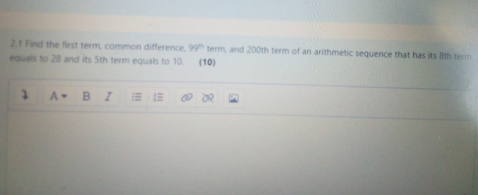 Solved 21 ﻿Find the first term, common difference, 99th | Chegg.com