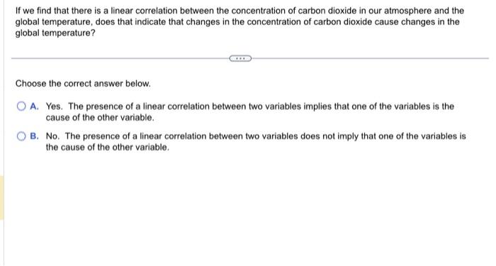 Solved If we find that there is a linear correlation between | Chegg.com