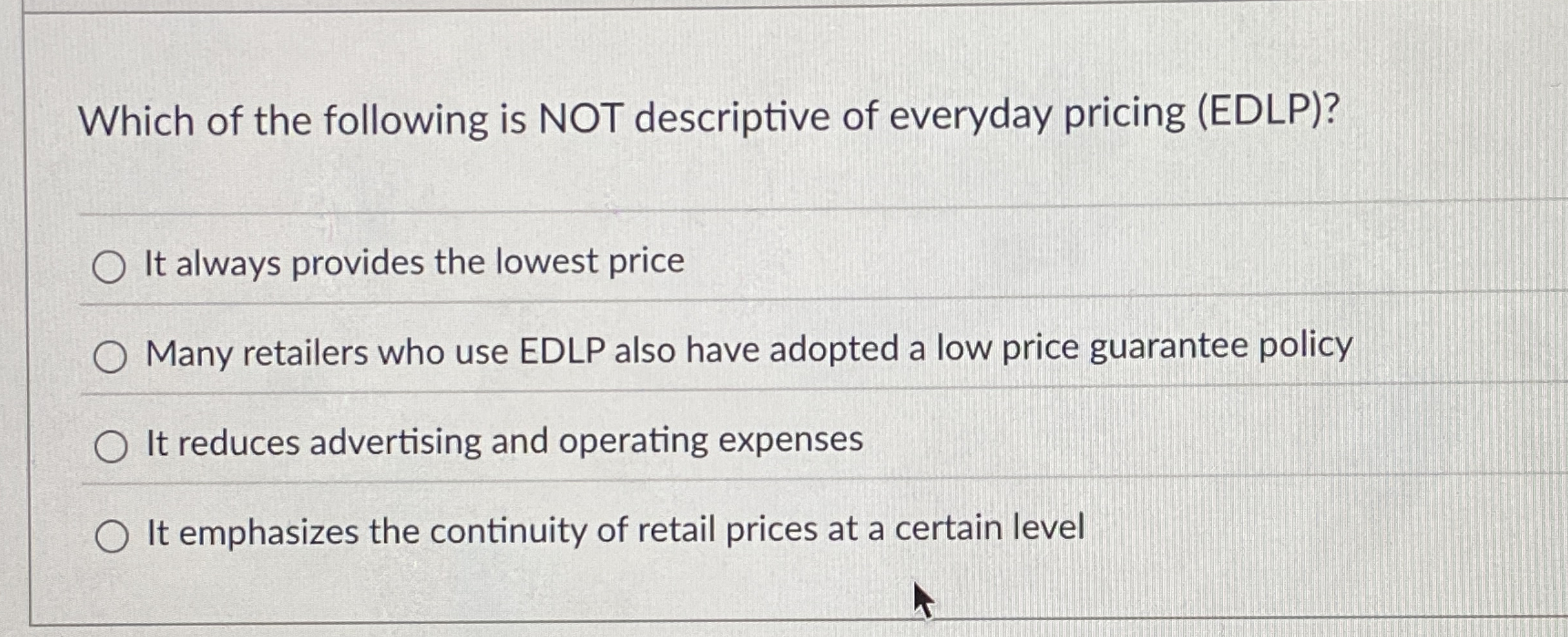 Which of the following is NOT descriptive of everyday | Chegg.com