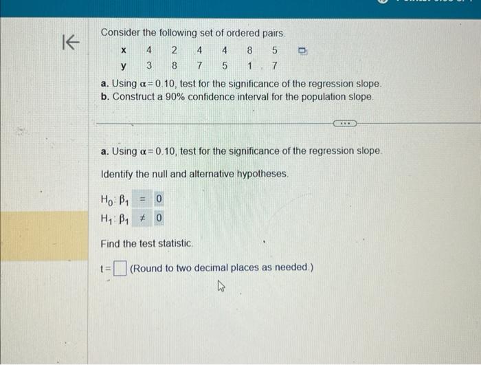 Solved Consider the following set of ordered pairs. a. Using | Chegg.com