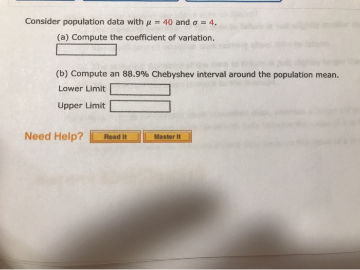 Solved Consider population data with u = 40 and o = 4. (a) | Chegg.com