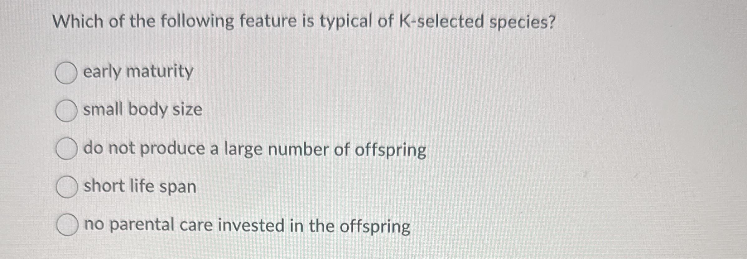 Solved Which of the following feature is typical of | Chegg.com