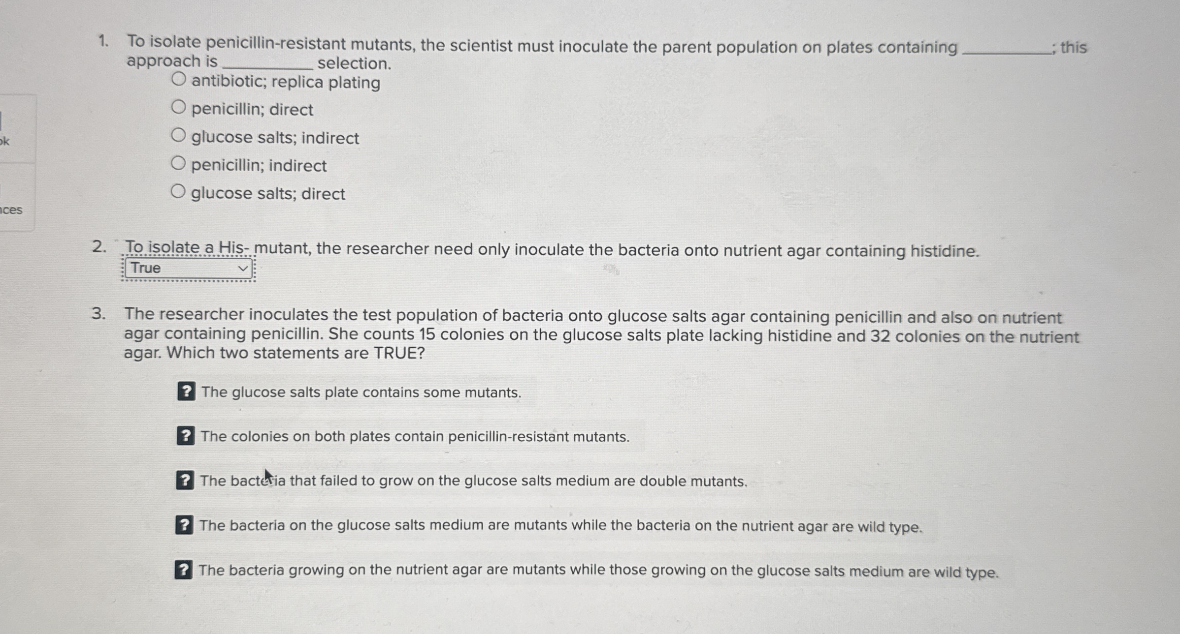 To isolate penicillin-resistant mutants, the | Chegg.com