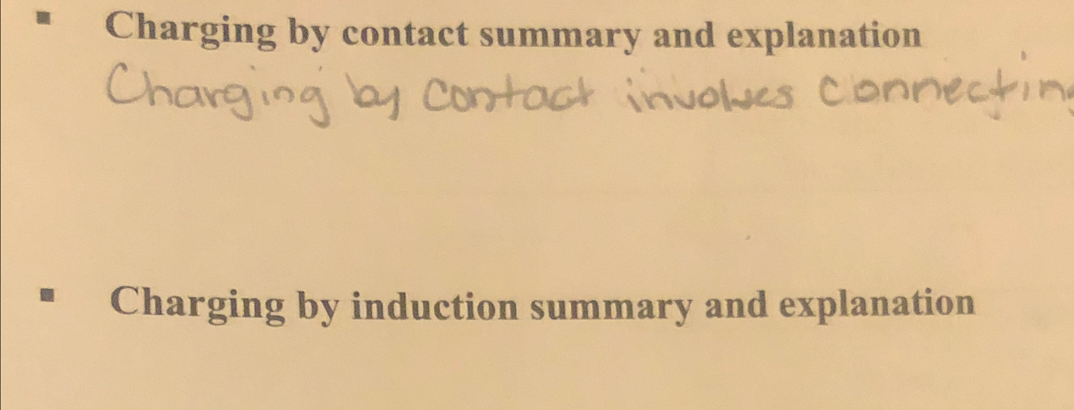 Solved Charging by contact summary and explanationCharging | Chegg.com