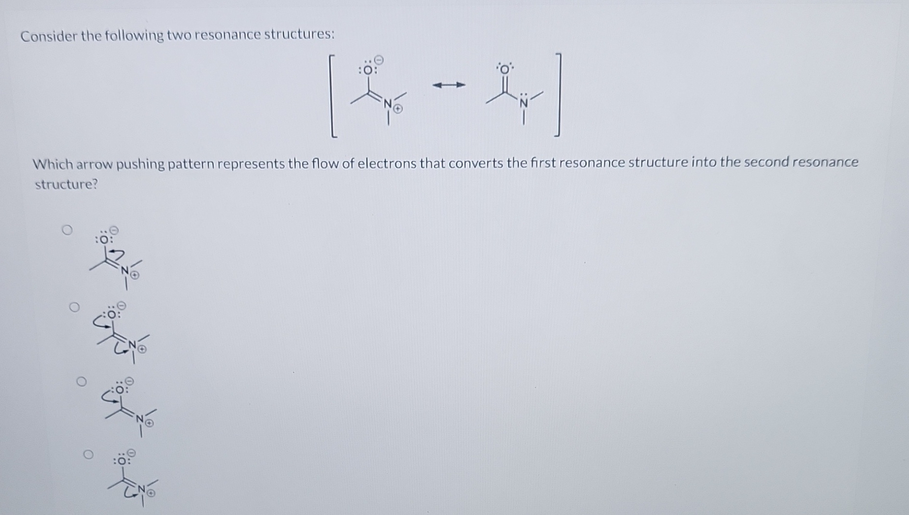 Solved Consider the following two resonance structures:Which | Chegg.com