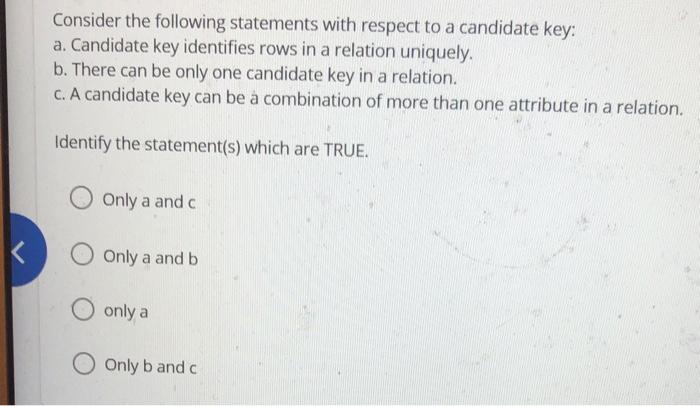 Solved Consider the following statements with respect to a | Chegg.com