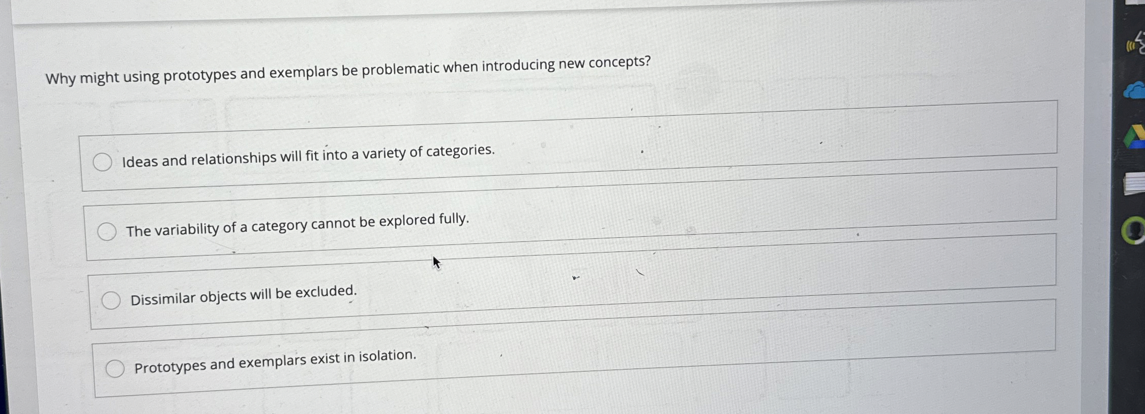 Solved Why Might Using Prototypes And Exemplars Be 