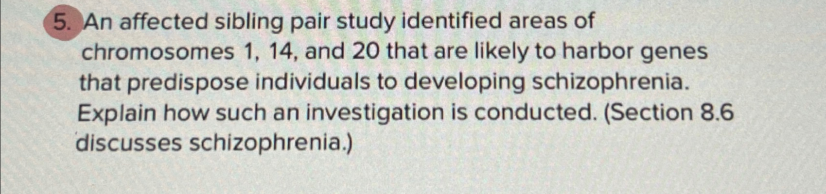 Solved An affected sibling pair study identified areas of | Chegg.com