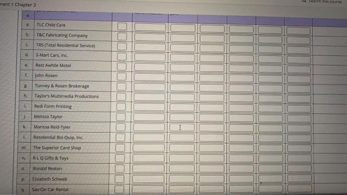 Directions: For each filing segment, indicate in the | Chegg.com