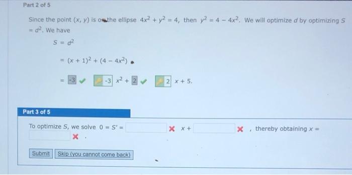 Solved Find the points on the ellipse 4x2 + y2 = 4 that are | Chegg.com