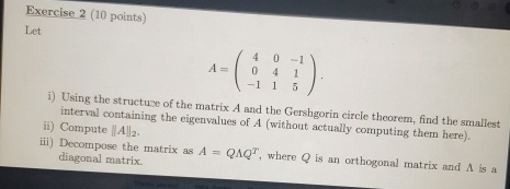 Solved Exercise 2 (10 | Chegg.com