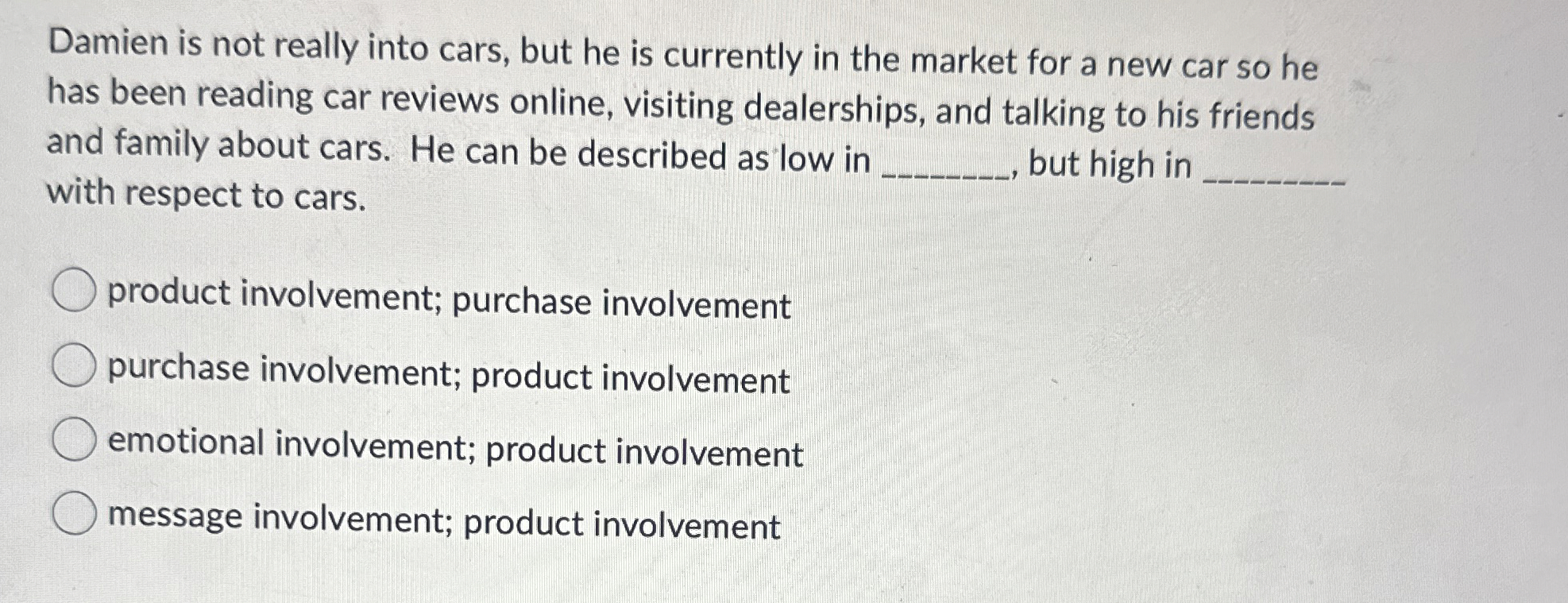 Solved Damien is not really into cars, but he is currently | Chegg.com