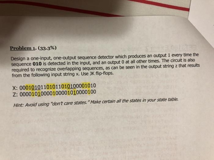 Solved Problem 1. (33.3%) Design a one-input, one-output | Chegg.com