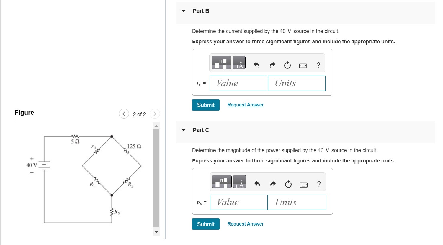 Solved Determine the current supplied by the 40V ﻿source in | Chegg.com