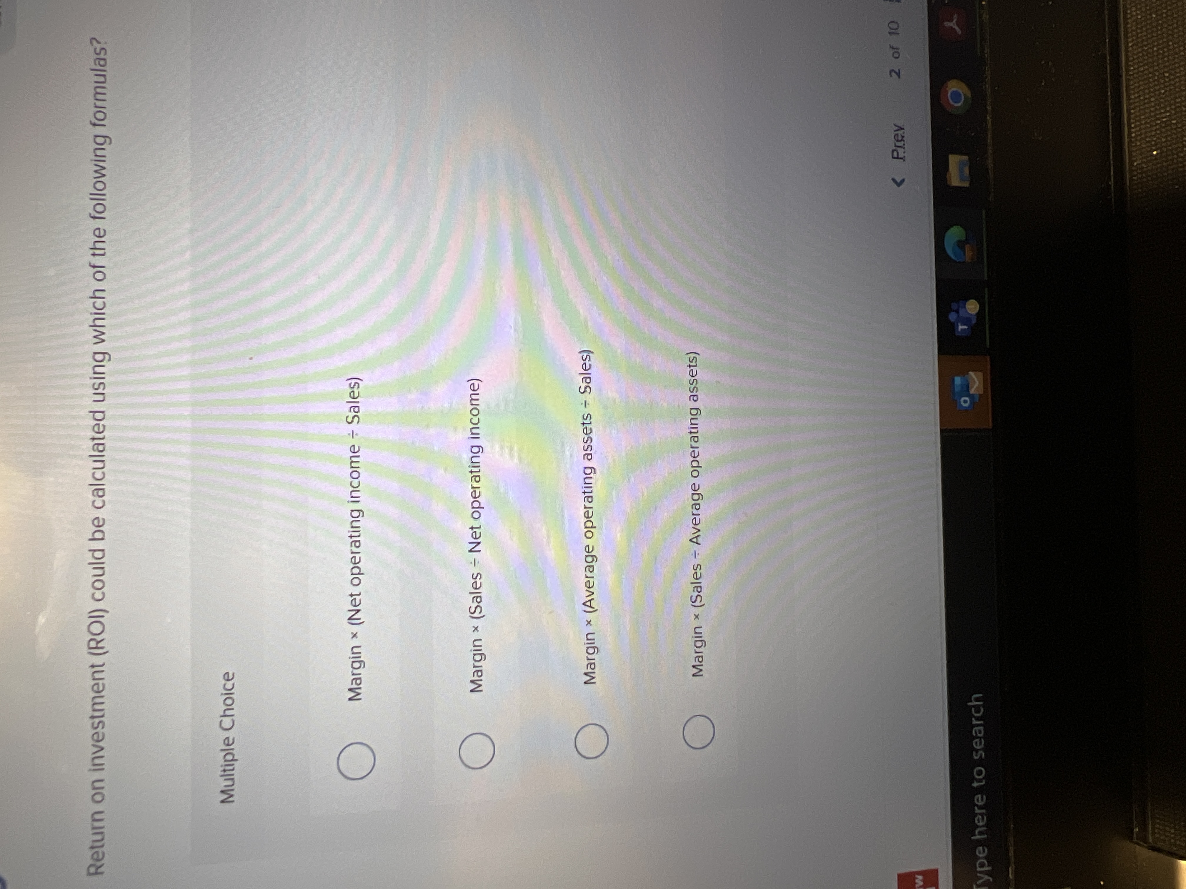 Solved Return on investment (ROI) ﻿could be calculated using | Chegg.com