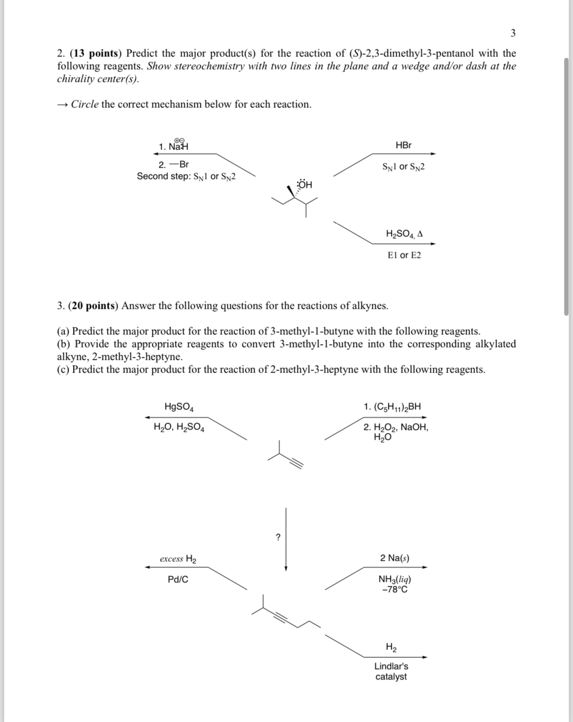 Solved by an EXPERT 32. (13 ﻿points) ﻿Predict the major product(s) ﻿for | Chegg.com