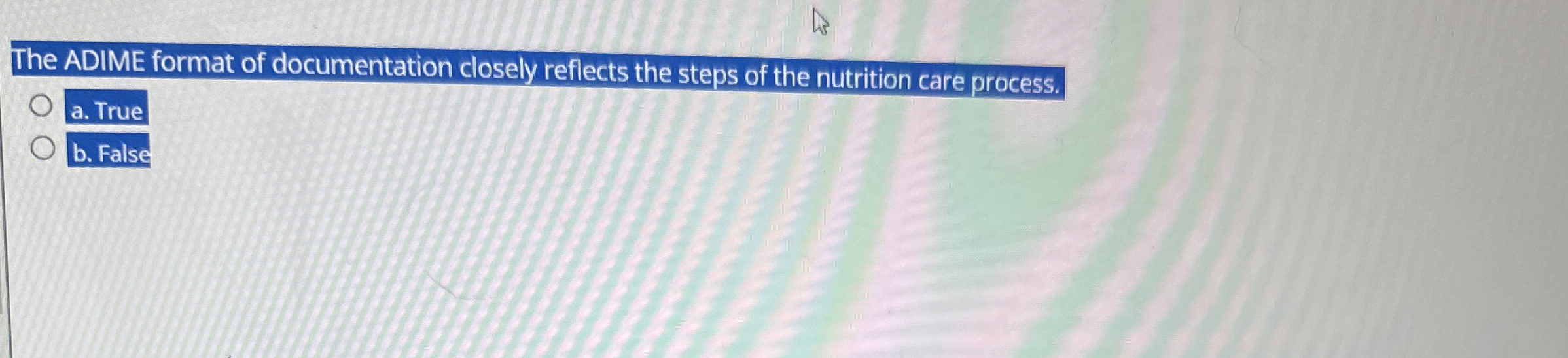 Solved The ADIME format of documentation closely reflects | Chegg.com