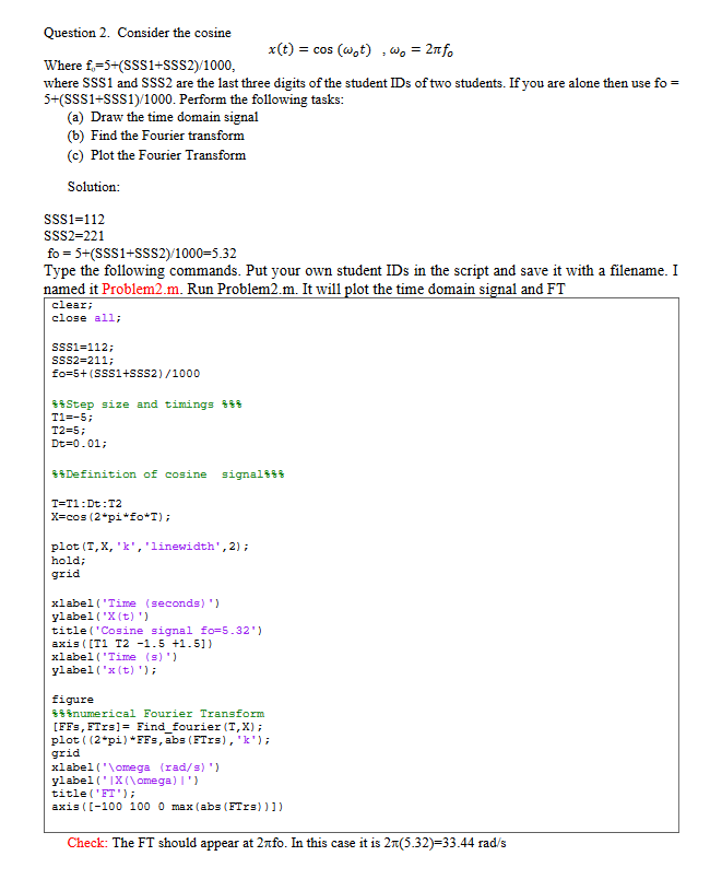 Solved Modulated Rectangular Pulse Question 3. Consider the | Chegg.com