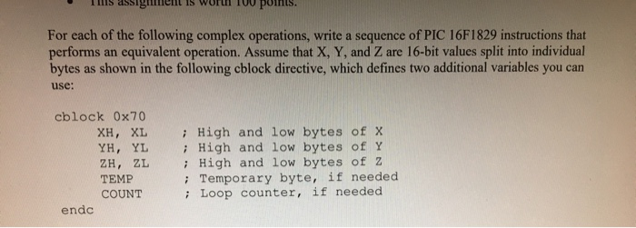 Solved Microprocessor questionGiven an 8-bit variable, YL, | Chegg.com