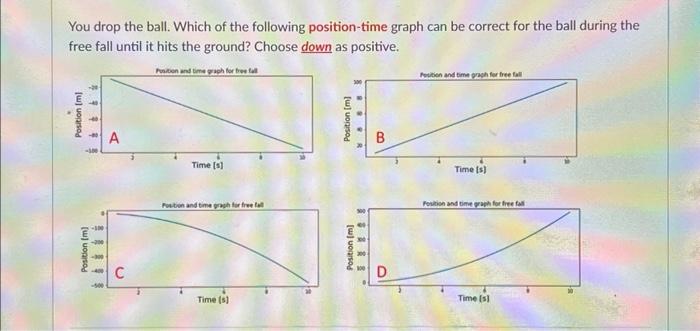 Solved You drop the ball. Which of the following | Chegg.com