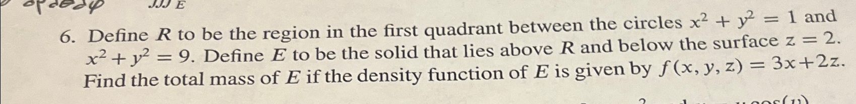 Solved Define R ﻿to be the region in the first quadrant | Chegg.com