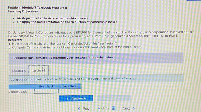 Solved Problem: Module 7 Textbook Problem 6 Learning | Chegg.com