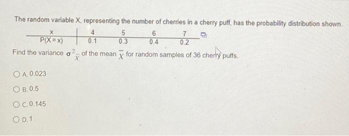 Solved The random variable X, representing the number of | Chegg.com