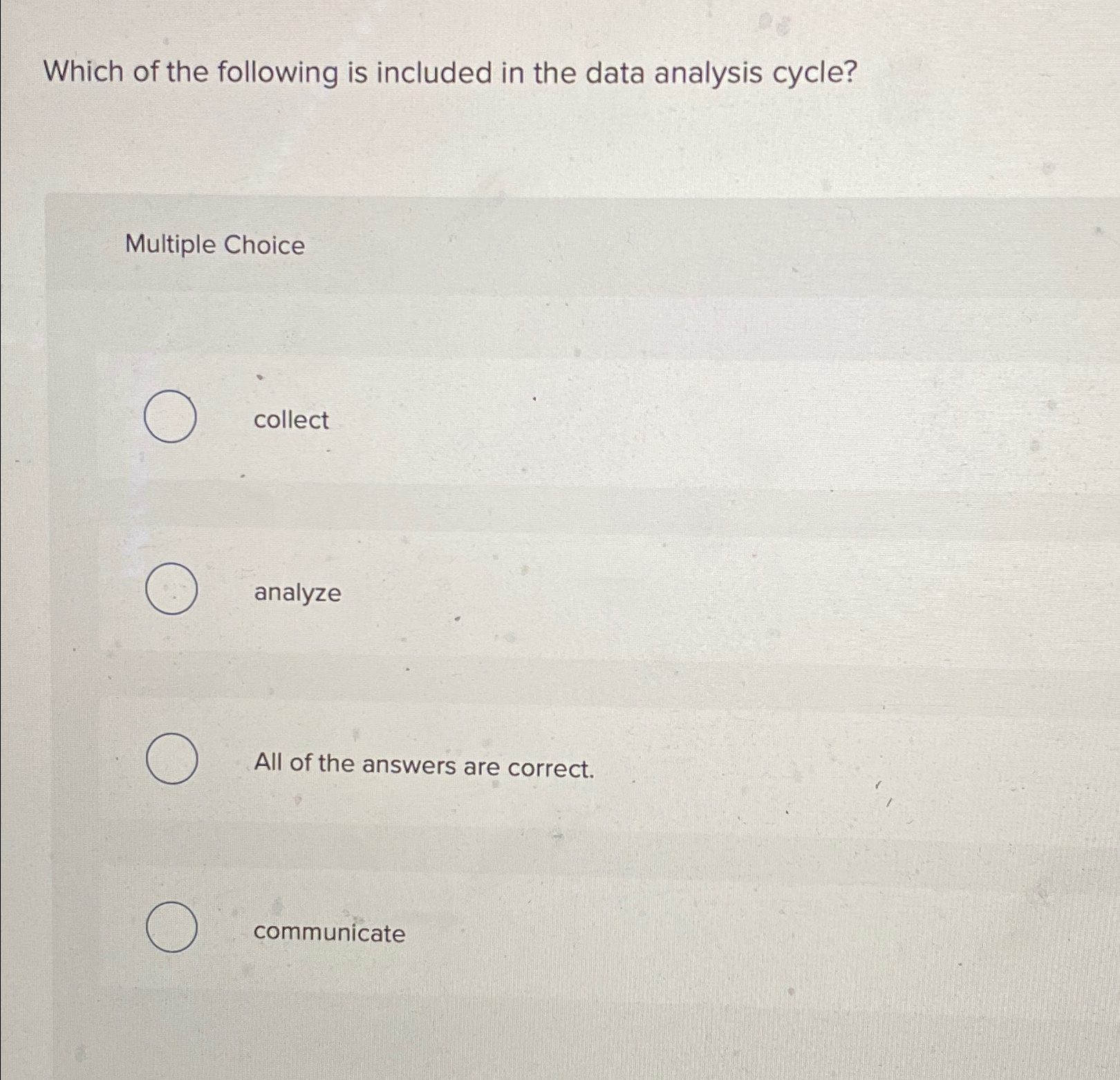 Solved Which of the following is included in the data | Chegg.com