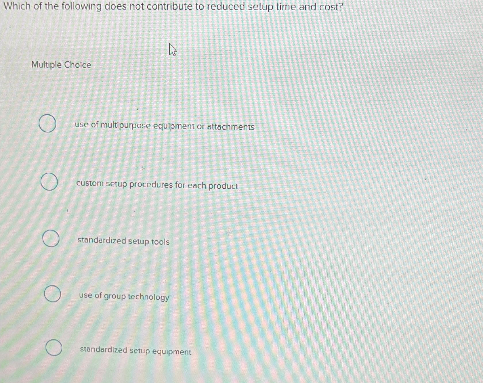 Solved Which of the following does not contribute to reduced | Chegg.com