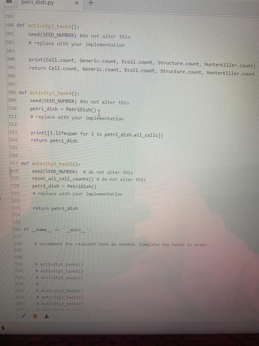 Solved petri_dish.py 1 ausr/bin/env python 2 - coding: utf-8 | Chegg.com