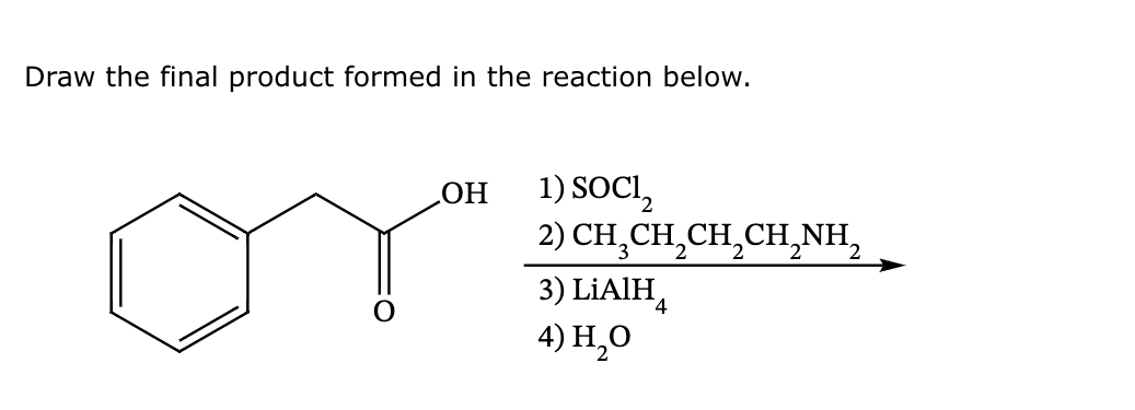 Solved Draw the final product formed in the reaction below. | Chegg.com
