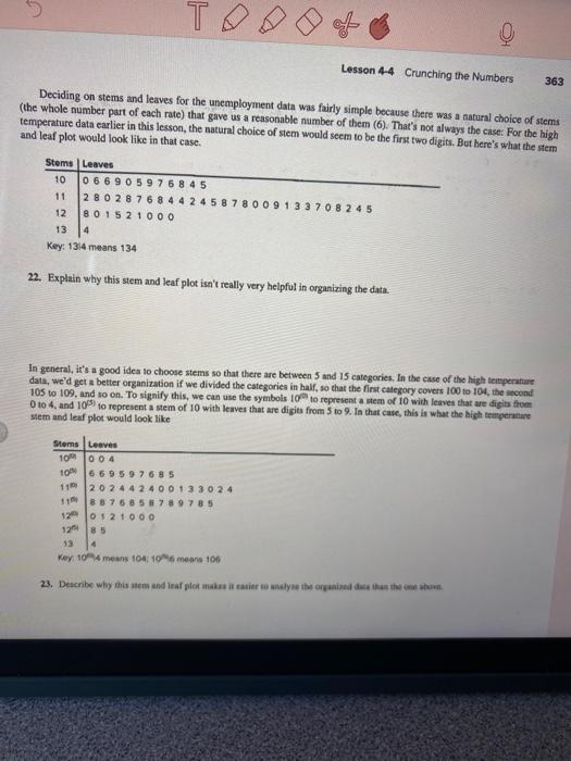 Solved TO O Lesson 4-4 Crunching the Numbers 363 Deciding on | Chegg.com