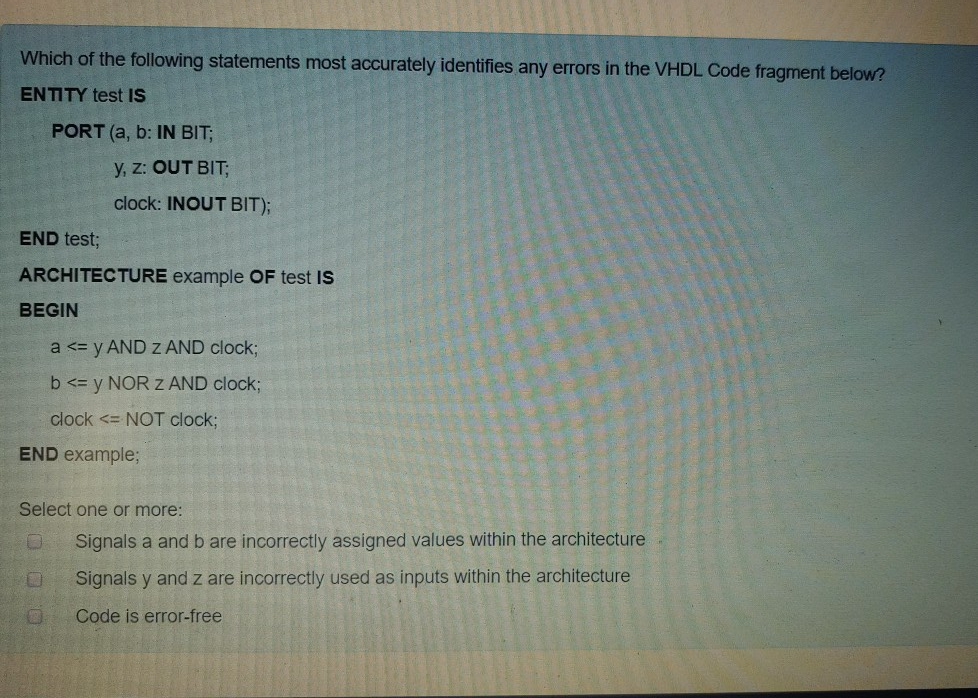 Solved Which of the following statements most accurately | Chegg.com