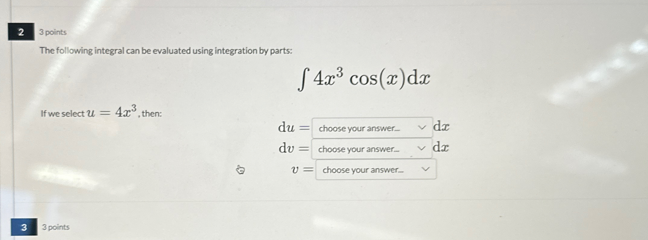 Solved 23 ﻿pointsThe following integral can be evaluated | Chegg.com